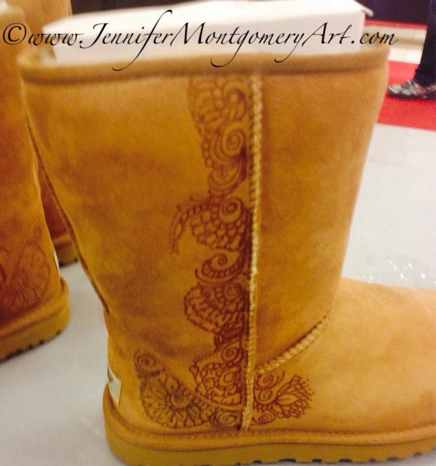 Custom Etched UGG Boots with Henna Designs - CrazyFaces Face Painting ...